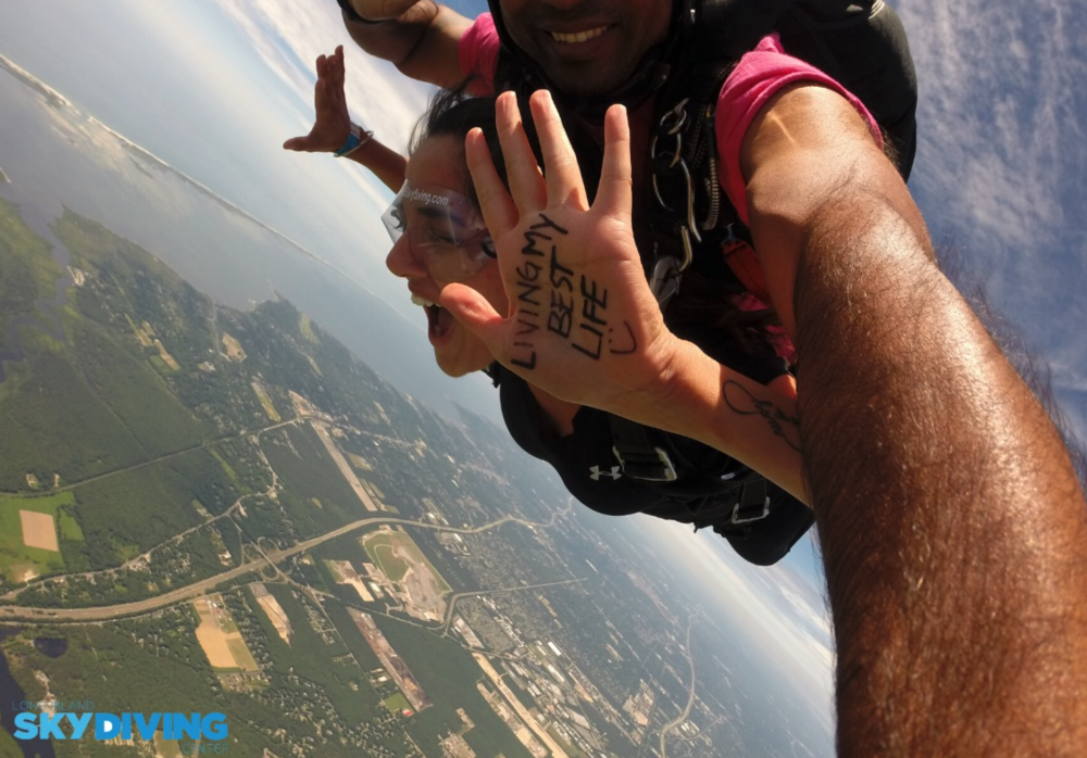 Skydiving Slogans, Captions, Hashtags - What to Write on Hands